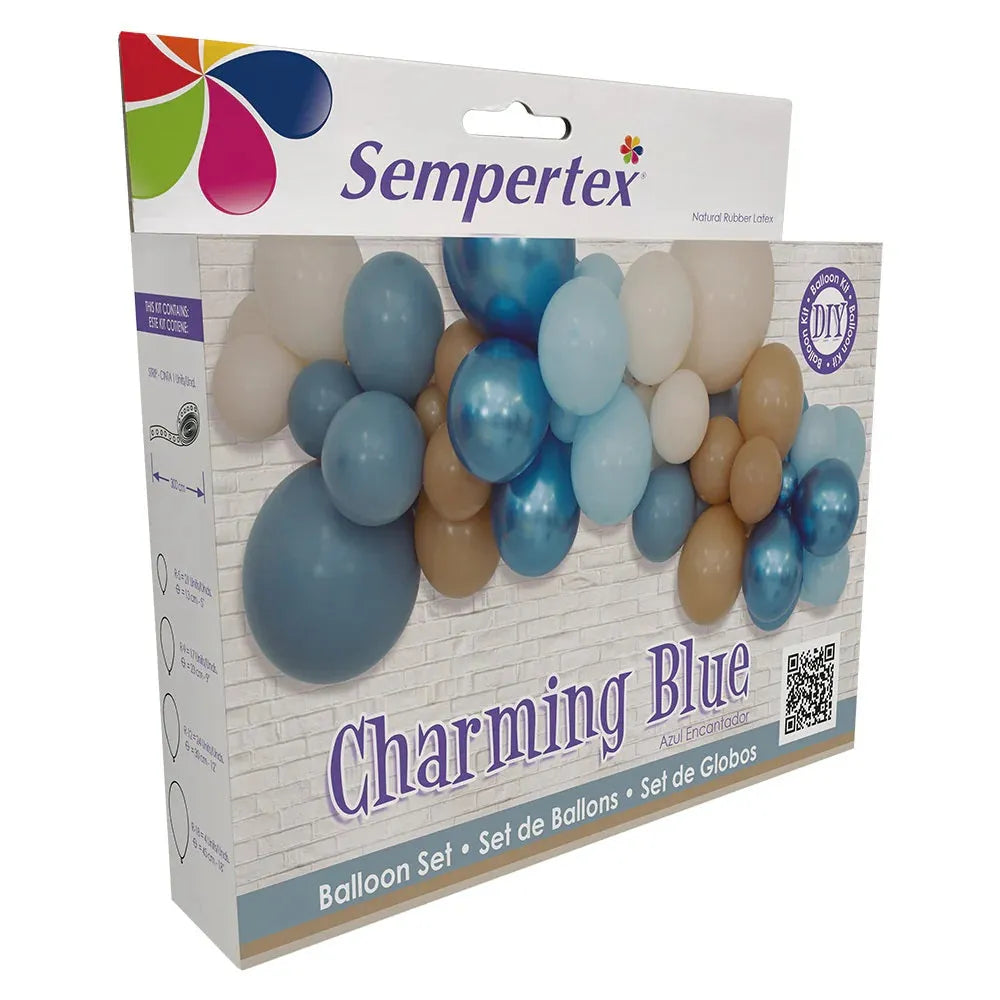 Charming Blue Balloon Garland Kit DIY Box by Sempertex– Balloon Supply