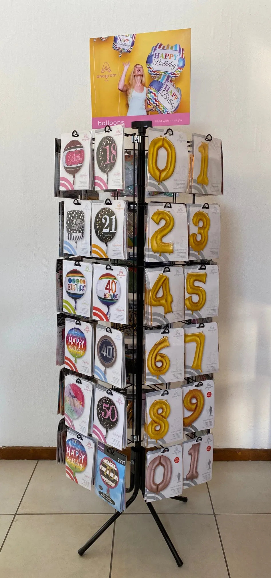 Display Floor Spinner Stand 60 Pegs– Balloon Supply