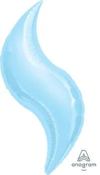 Pastel Blue Curve Giant Super Shaped Foil Balloon– Balloon Supply