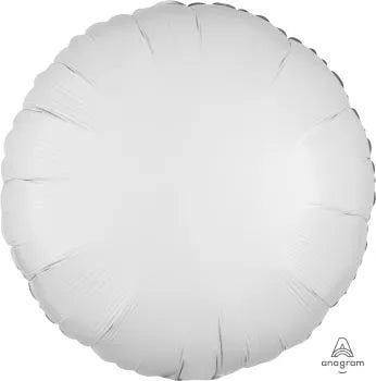 Opaque White Circle ,45cm 18 Inch Standard Foil Balloon– Balloon Supply