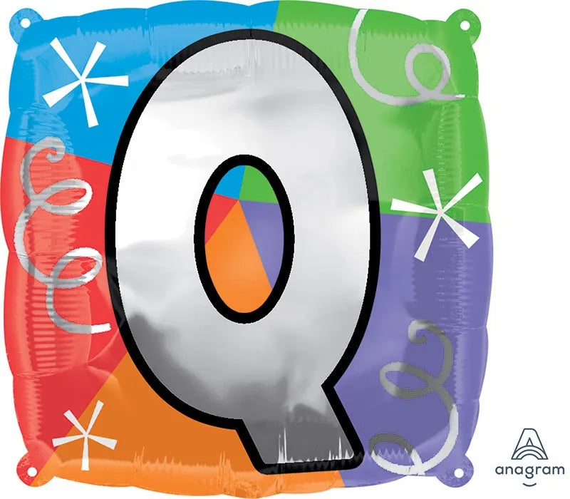 Letter Q Square, Standard 45cm 18 Inch Foil Balloon– Balloon Supply