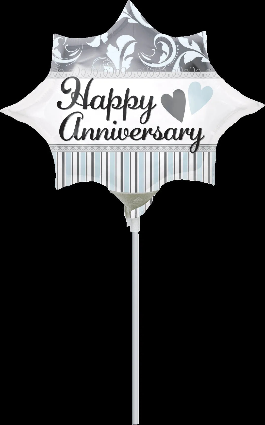 Elegant Anniversary Burst 35cm 14 Inch Mini Air Fill Foil Balloon with ...