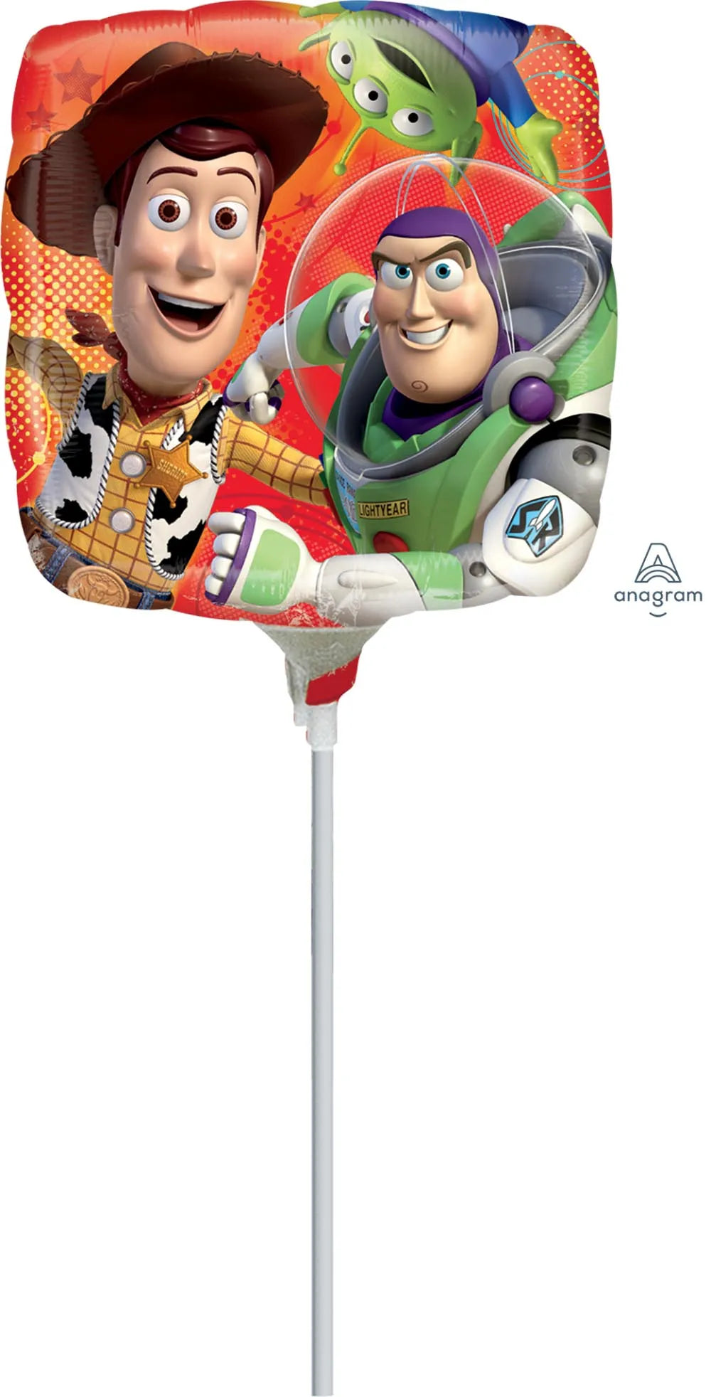 Toy Story Gang 9 Inch 23cm Mini Air Fill Foil Balloon with Stick ...