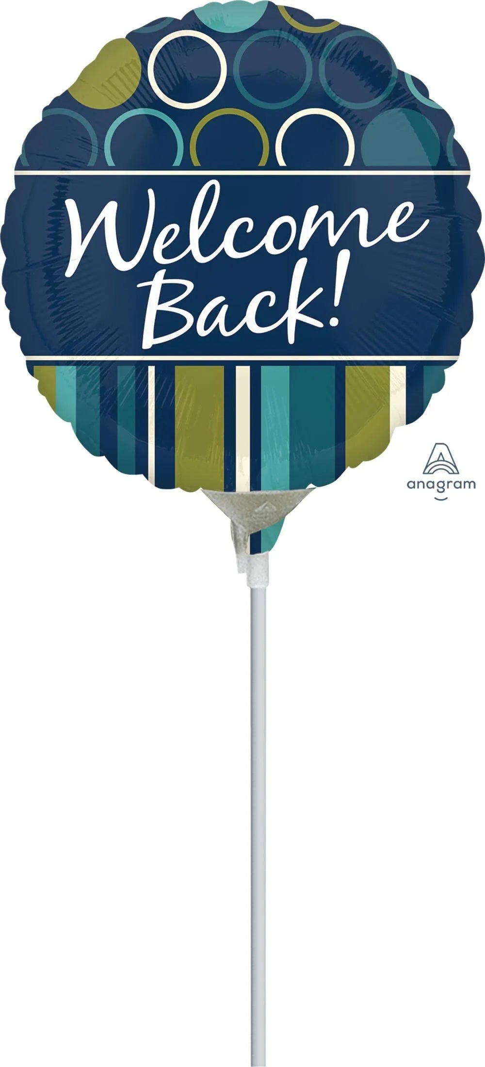 Welcome Back 9 Inch 23cm Mini Air Fill Foil Balloon with Stick– Balloon ...