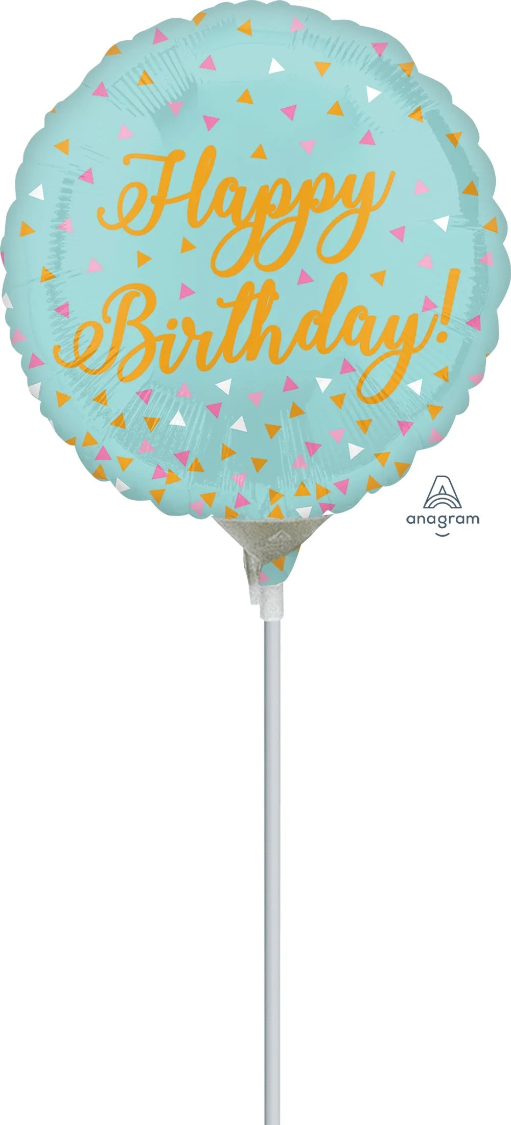 Woo Hoo Birthday 9 Inch 23cm Mini Air Fill Foil Balloon with Stick ...