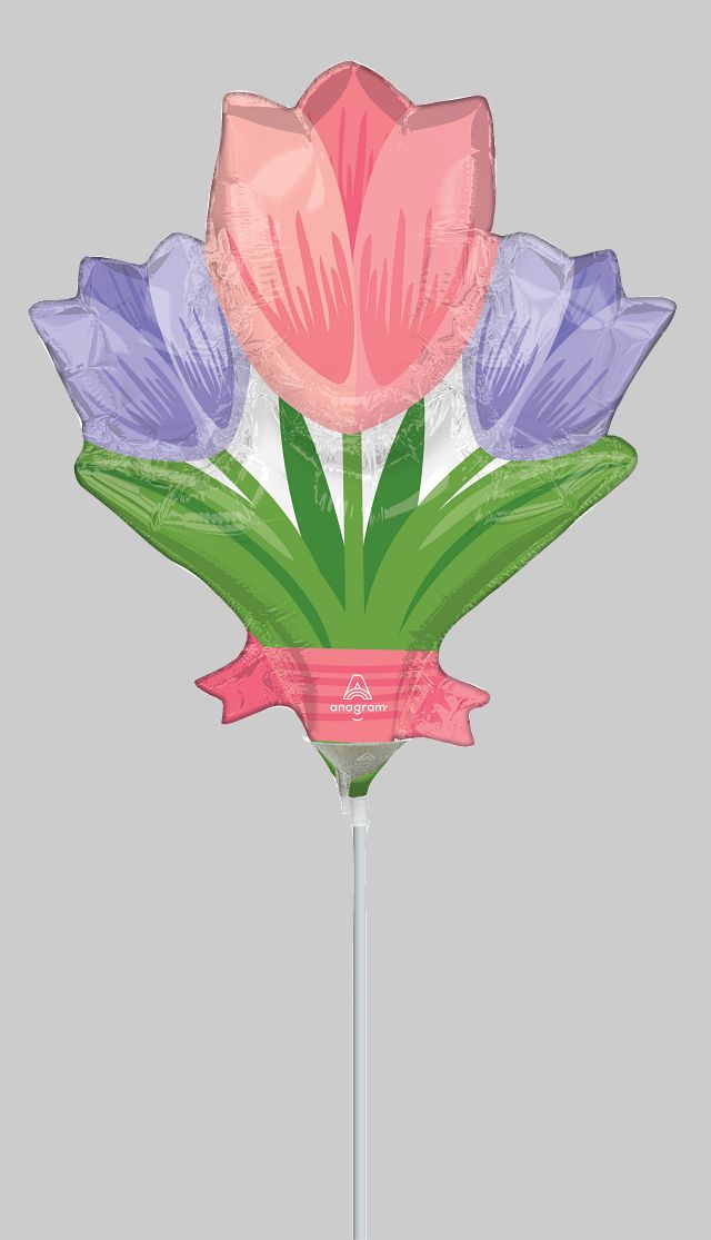 Mini Shape 35cm 14 Inch Air Fill Balloon, Spring Cheer Tulips– Balloon ...
