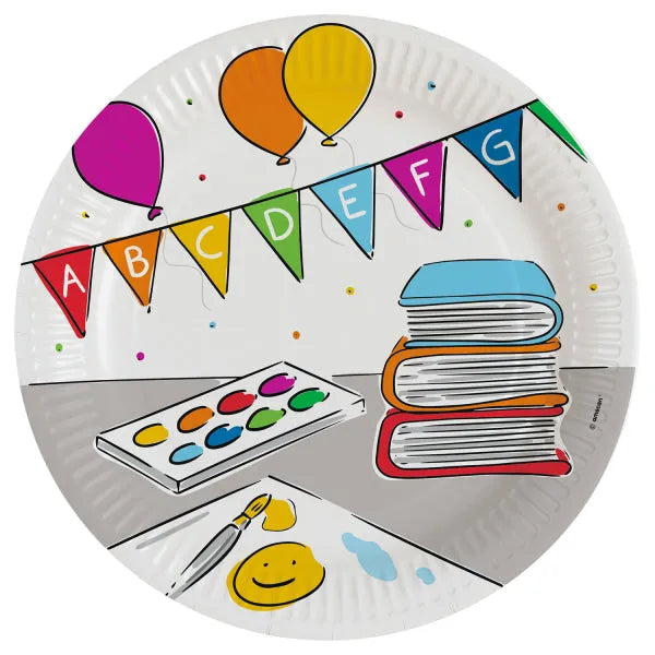 School Start Plates 8– Balloon Supply