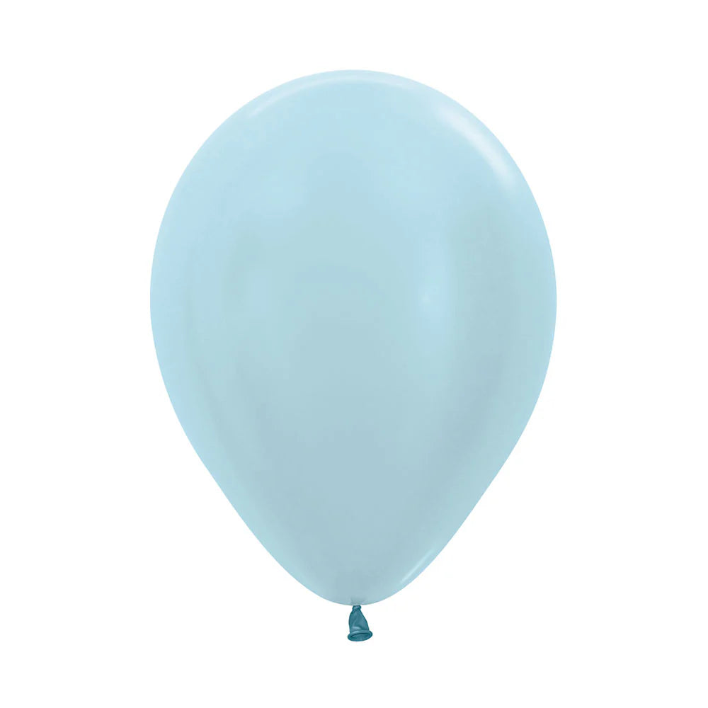Sempertex Satin Pearl Blue Latex Balloons– Balloon Supply